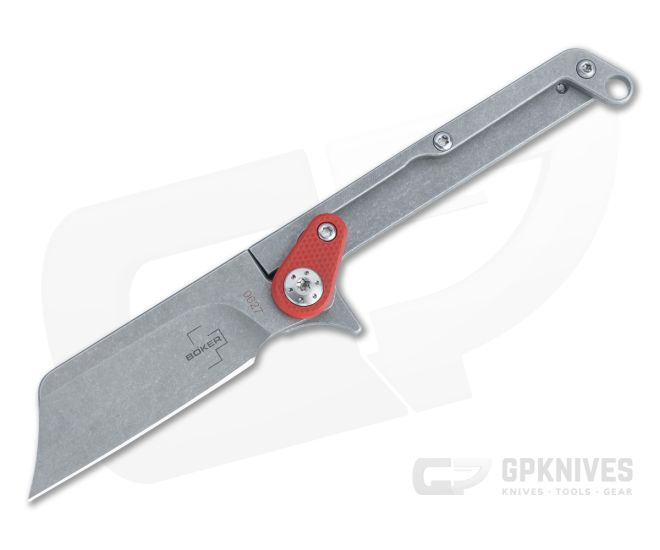 Boker Plus Fragment Red G10 Dark Stonewashed 9Cr13CoMoV Steel Slip ...