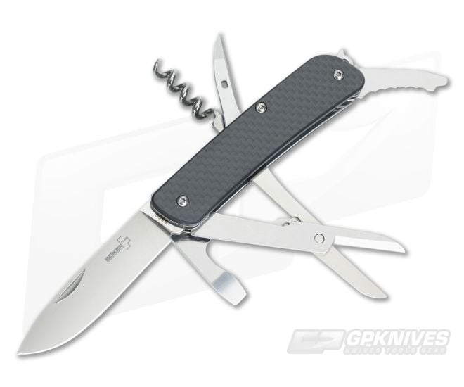 Boker Plus Tech Tool Carbon Fiber 3 Pocket Knife 01BO823