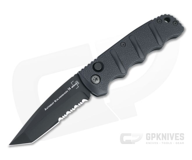 Boker Kalashnikov 74 Tanto Serrated Black D2 Automatic Knife