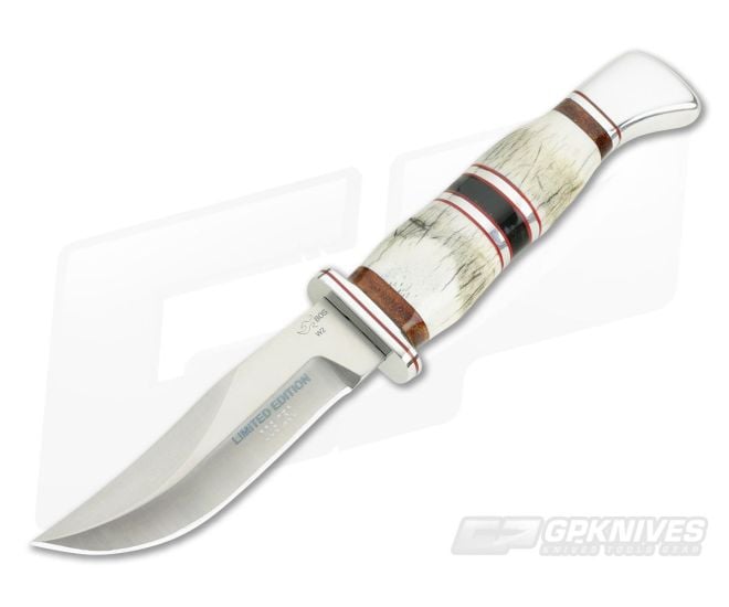 Buck 212 Fixed Ranger Legacy LTD W2 Elk Leather and Buffalo Fixed Blade ...