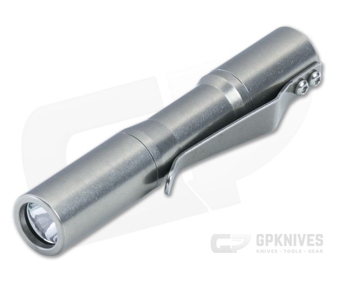 CWF Micro Click Flashlight - Titanium Tumbled Finish 5000K