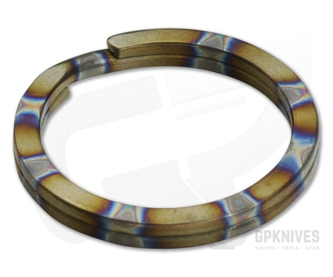 Ti Survival Titanium Split Ring 32mm Flamed Rings Keyring For Sale