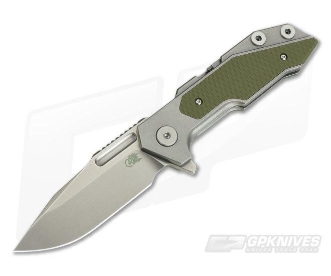 Hinderer Knives Full Track Spear Point 20CV OD Green G10 H.M.B.S. Tri ...