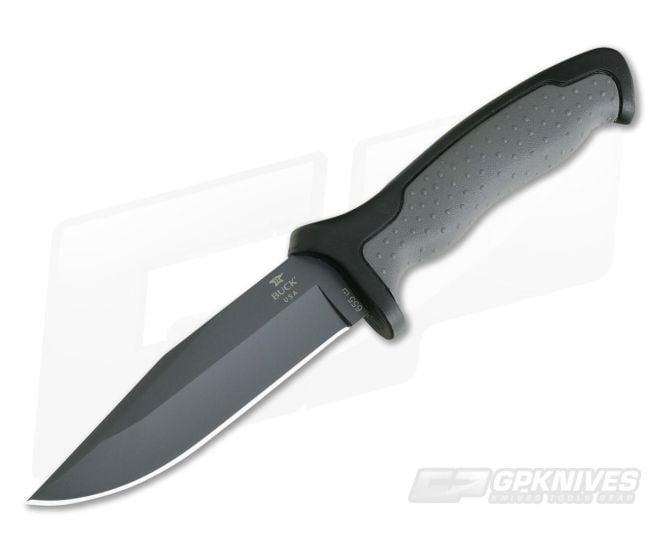 Buck Nighthawk Small Gray Cerakote Clip Point Tactical Fixed Blade 655GYS