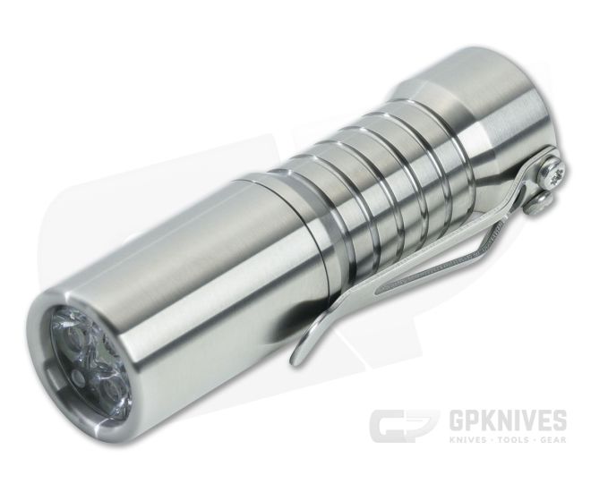 CWF Arcadian Flashlight - Triple Emitter Groovy Machined Titanium 4000K