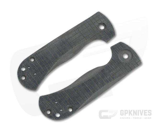 Black Micarta Handle Scale Set for ZT 0909 Flipper Knife