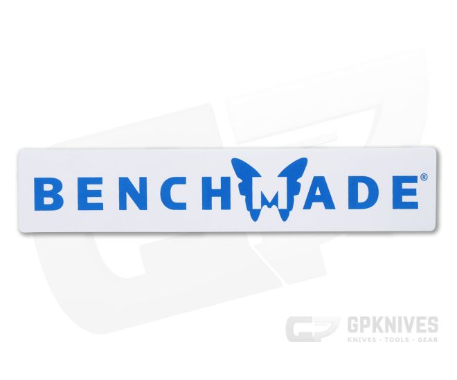Benchmade White and Blue Wordmark Sticker For Sale
