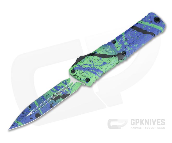 Microtech Combat Troodon D/E Gen III - Green Mamba Black Splatter Signature