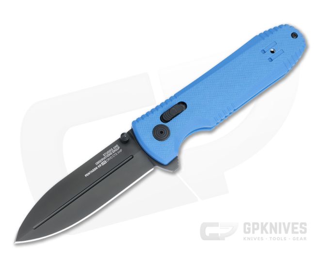 SOG Pentagon XR LTE Flipper Black CTS-XHP Blue G10 XR Lock Folding ...