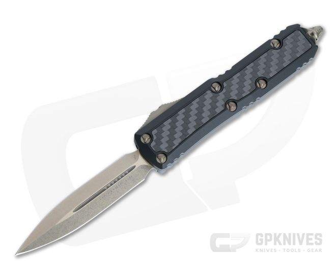 Microtech Daytona Double Edge Bronzed Standard Signature Series Carbon ...