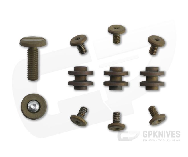 Hinderer Knives Battle Bronze Titanium Eklipse 3.5" Complete Hardware ...