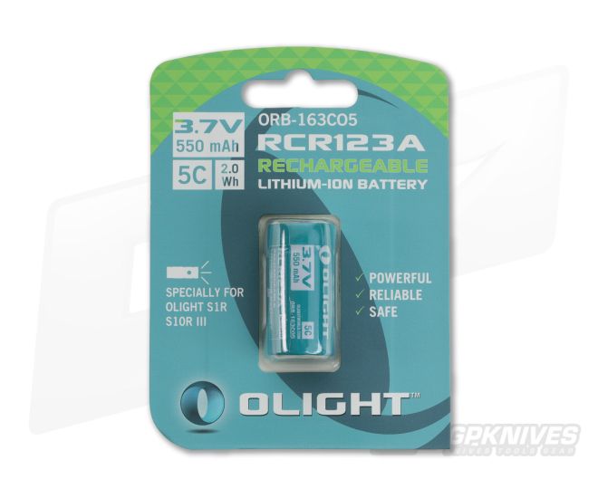 Olight RCR123A Li-ion Rechargeable Battery 550mA