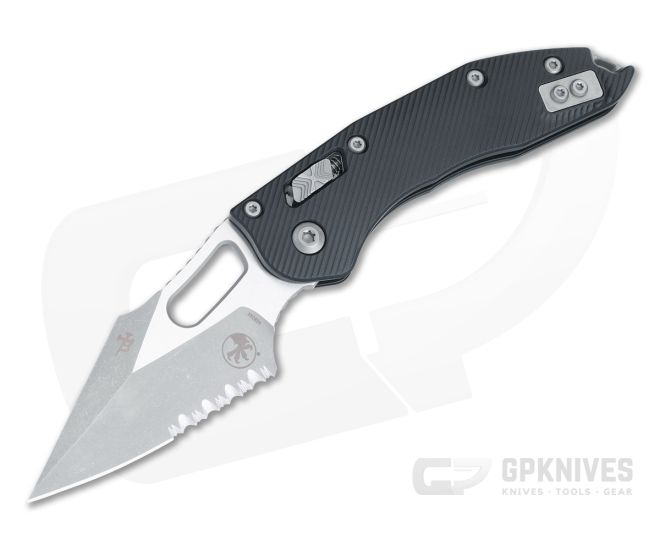 Microtech Stitch RAM-LOK Aluminum Apocalyptic Part Serrated 169RL-11APFL