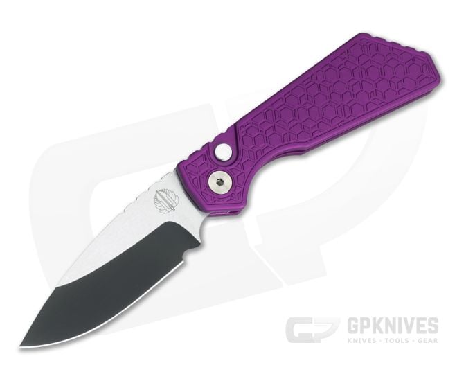 Protech PT Plus Auto - Purple Gridlock - Two-Tone Blade Custom