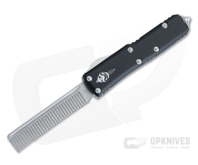 Microtech Tactical Beard Comb Stonewashed Fine Tooth (UTX-85) OTF ...