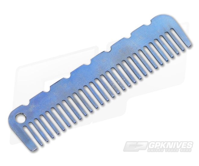 John Gray Small Comb Custom Titanium Blue Anodized