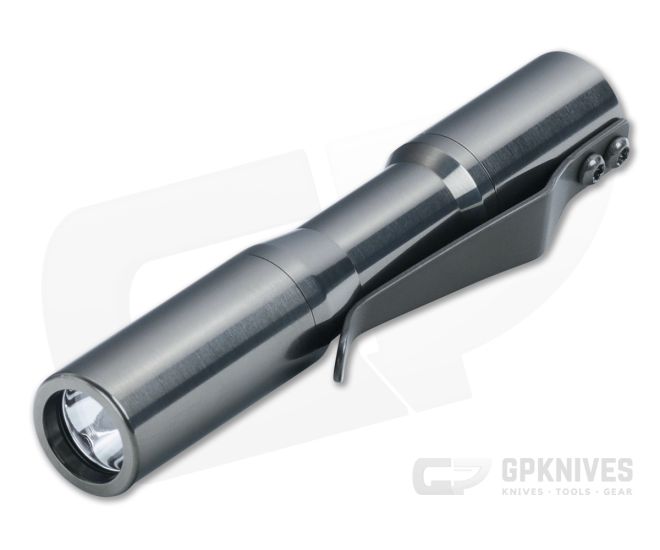CWF Lights Micro Arcadian Click Custom Flashlight With DLC Satin Ti ...