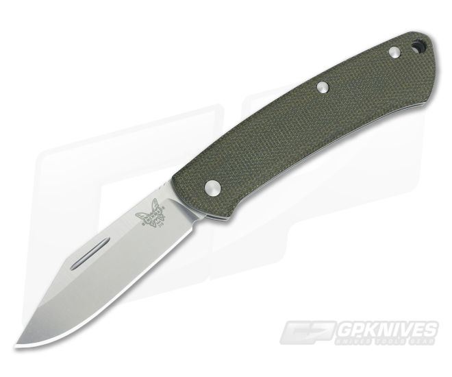 Benchmade Knives 318 Proper Clip Point Canvas Micarta Slip Joint Folder ...