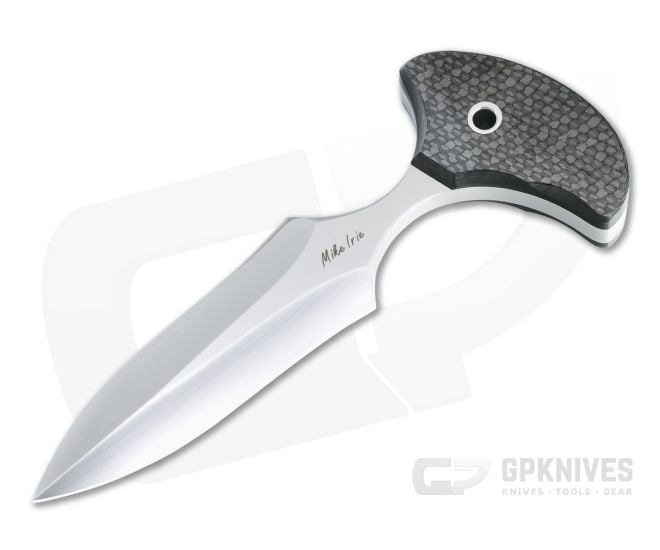 Mike Irie Version 2 Push Dagger CPM-154 Carbon Fiber Fixed Blade Knife ...