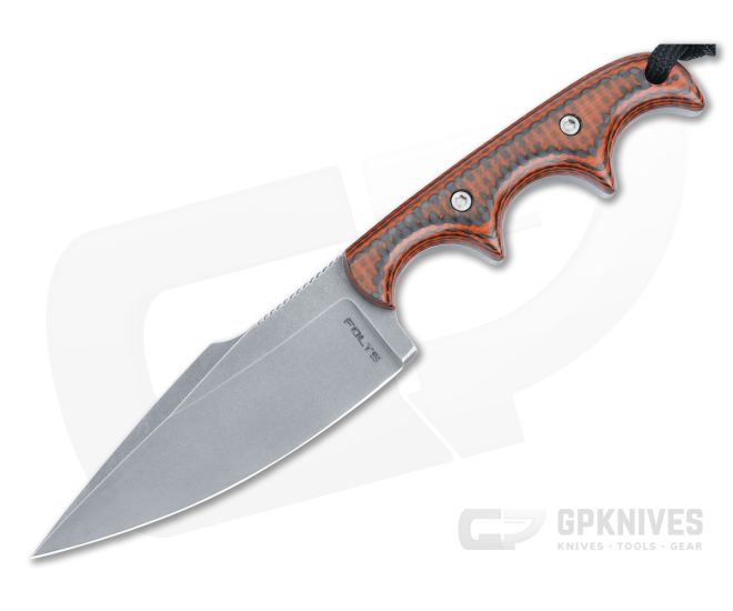 Alan Folts Custom Minimalist Personal Neck Knife With Orange Carbon ...