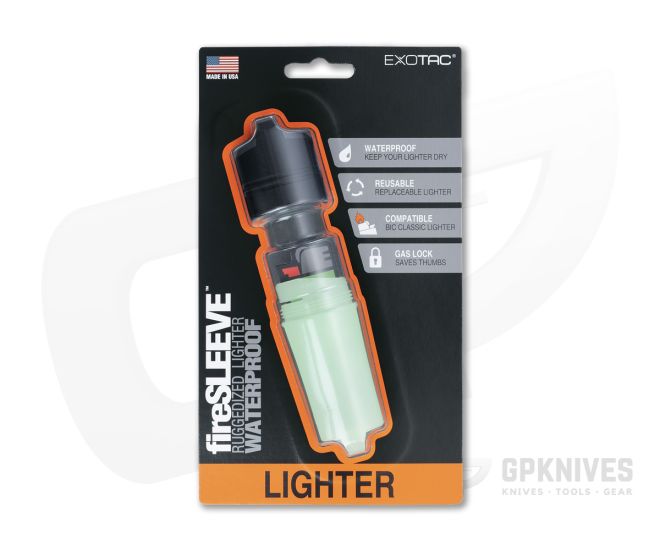 Exotac fireSLEEVE Glow In The Dark Waterproof Lighter Case [Fast Shipping]