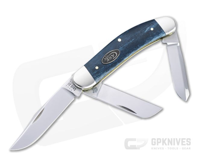 Case Sowbelly Smooth Mediterranean Blue Bone Slip Joint Knife For Sale