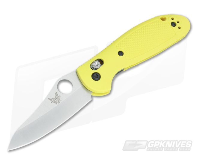 Benchmade 555HG-YEL Mini-Griptilian Hollow Ground Yellow Knife