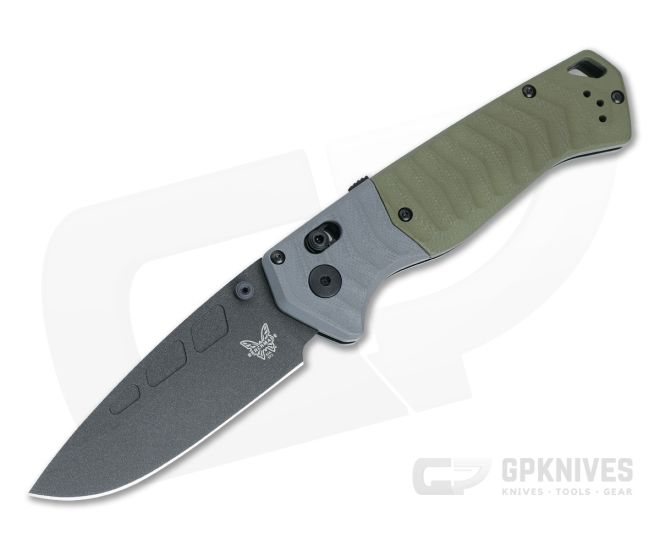 Benchmade 593BK PSK Gray and Green G10 AXIS Assist Knife