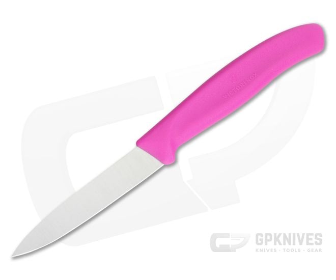 Victorinox 3.25 Inch Paring Knife Neon Pink Nylon Handle 6.7606.L115