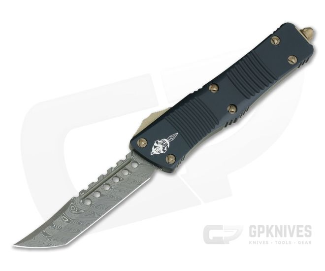 Microtech Troodon Hellhound Tanto Damascus Signature Series Bronze ...