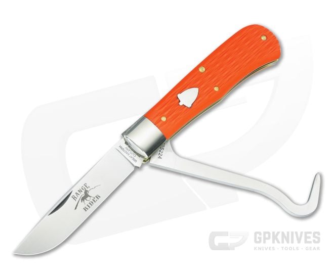 GEC #72 Range Rider Hoof Pick Jigged Orange Delrin