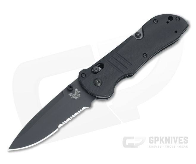 Benchmade 917SBK Tactical Triage - Black G10 - Part Serrated