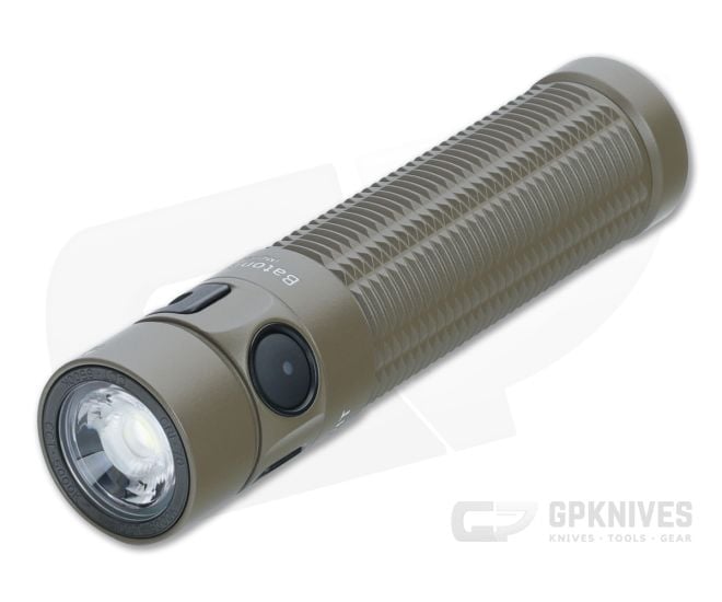 Olight Baton 3 Pro Max Flashlight with Desert Tan Magnesium Body and ...