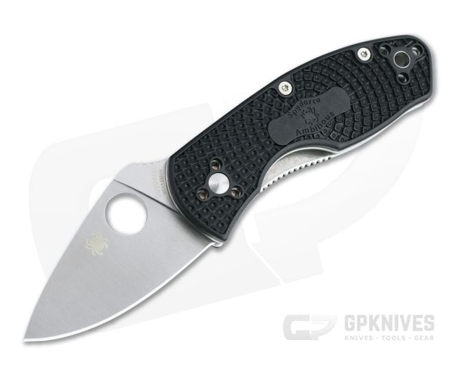 Spyderco Ambitious Lightweight Satin Plain Edge C148PBK