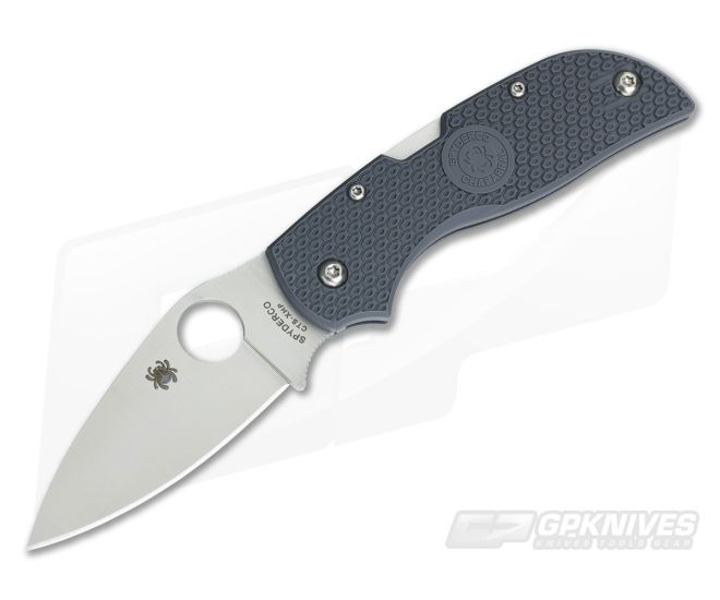 Spyderco Chaparral Lightweight Satin XHP Gray FRN Back Lock Folding ...