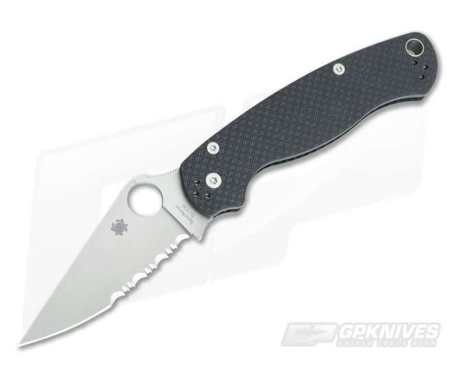 Spyderco ParaMilitary 2 Partially Serrated 52100 Carbon Fiber Limited ...