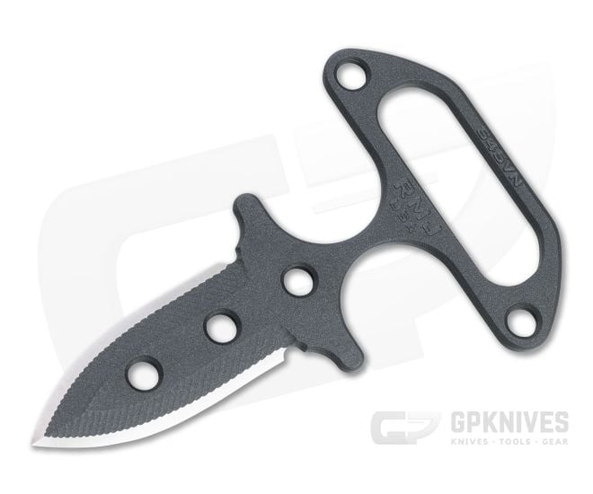 RMJ Tactical Dragonfly Push Dagger Cobalt Black S45VN Fixed Blade Knife ...