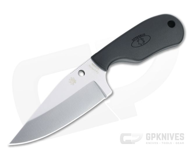 Spyderco Perrin Subway Bowie Satin LC200N Fixed Blade Neck Knife For Sale