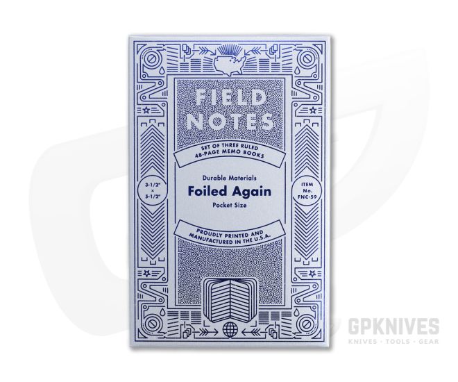 Field Notes Foiled Again Blue Ruled Paper Notebooks 3-Pack FNC-59