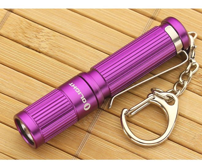Olight i3S EOS Keychain LED Flashlight 80 Lumens Purple for sale