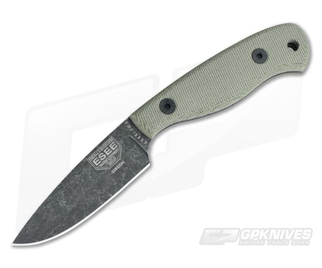 ESEE JG3 Camp Lore Black Oxide James Gibson Bushcraft Knife for sale