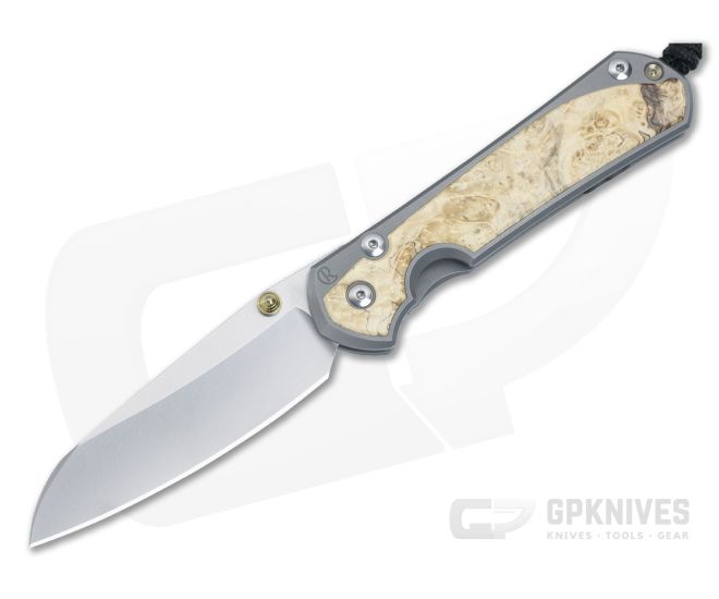 Chris Reeve Large Sebenza 31 Titanium Folder With Box Elder Inlays And ...