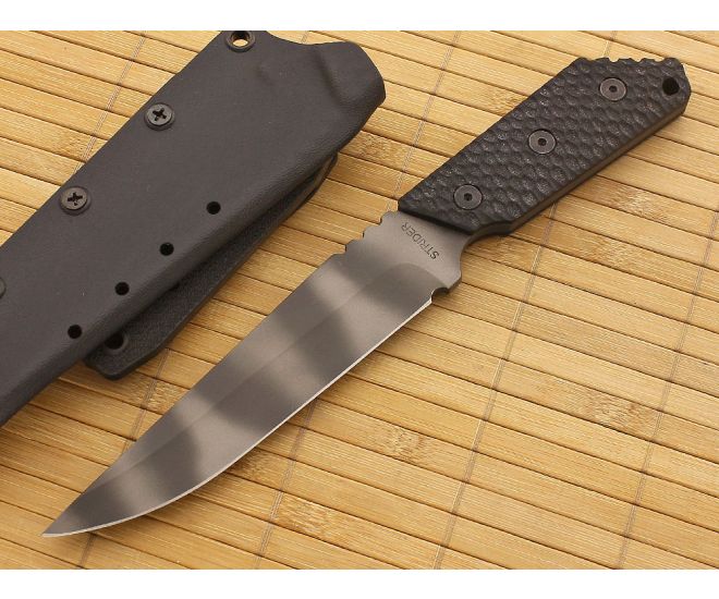 Strider MK1C Black Gunner Grip G10 Handle Tigerstrip Blade For Sale