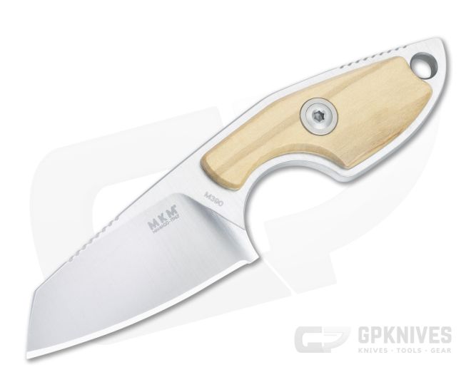 MKM Mikro 1 M390 Sheepsfoot Olive Wood Fixed Knife MR02-O