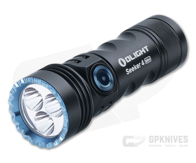 Olight Seeker 4 Mini Flashlight with Black Aluminum Body Cool White ...