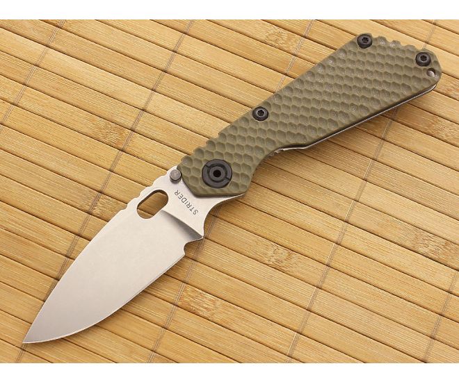 Strider Knives SnG Spear Point Gunner Grip Green G10 Handle Stonewashed ...