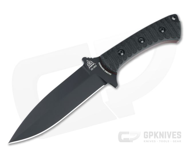 TOPS Knives Szabo Express Single Edge Black 1095 Canvas Micarta ...