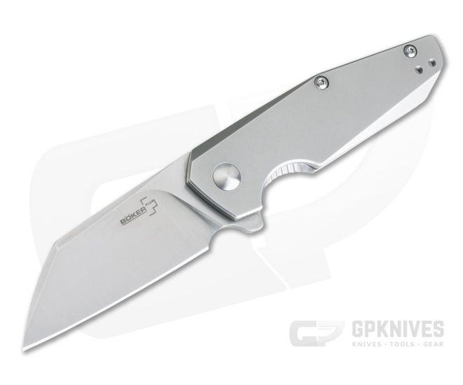 Boker Plus Petit 01BO083 Stainless Steel Frame Lock Flipper D2 Folding ...