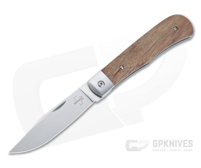 Boker Plus Bonfire Trapper Satin D2 Bubinga Liner Lock Front Flipper ...