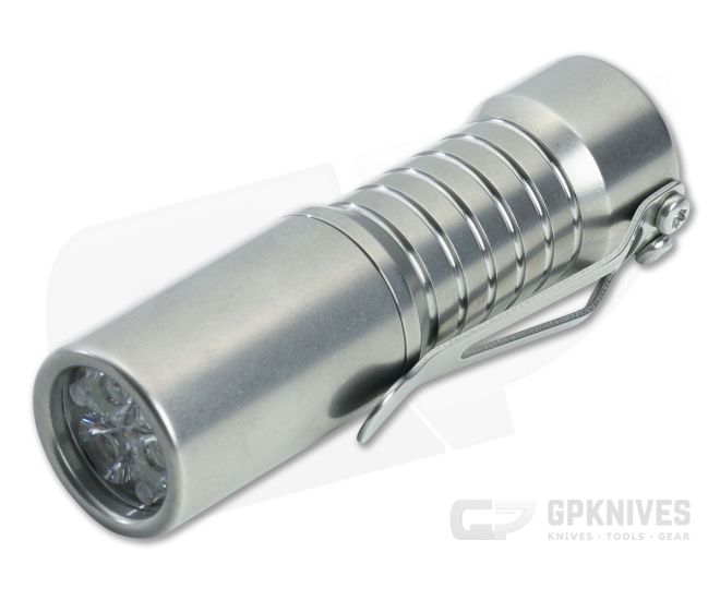 CWF Arcadian Flashlight - Triple Emitter Groovy Tumbled Titanium 4000K